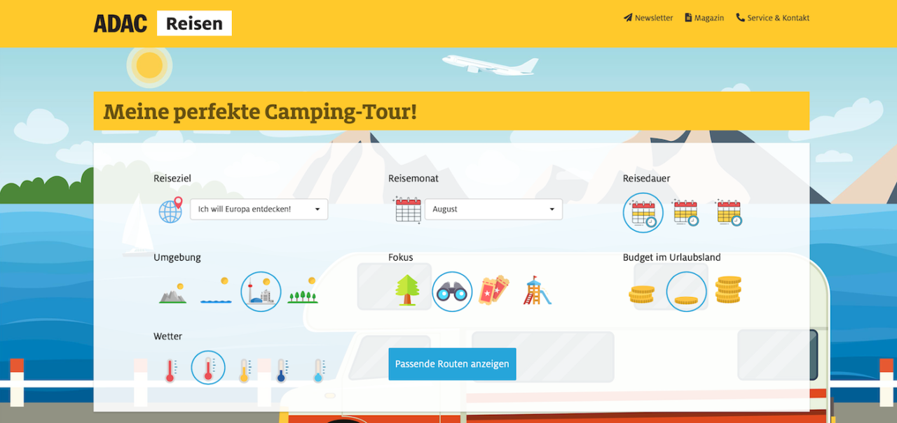 Das Wohnmobil Tour Tool by ADAC Reisen im Test - IsasWomo